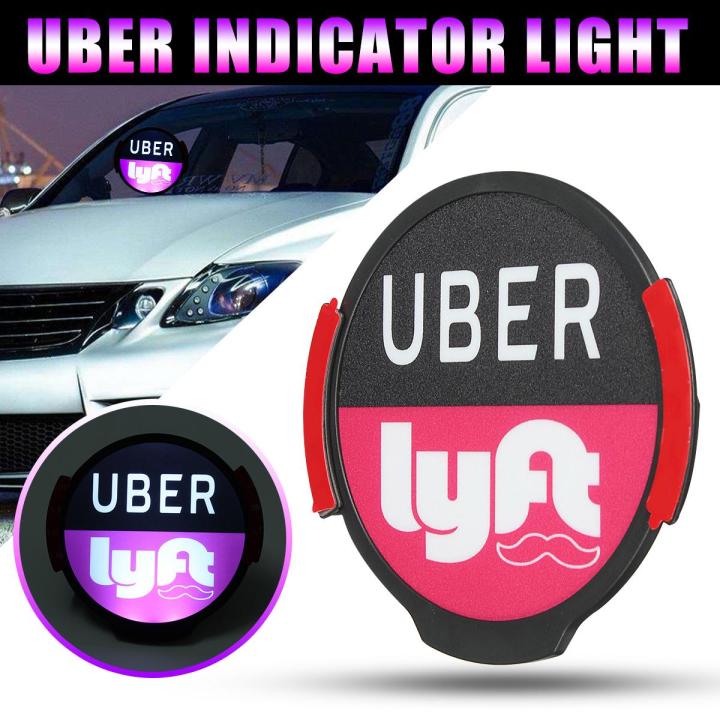 For UBER Highquality LYFT LED Light Sign Wireless Car Lamp Bright Glow ...