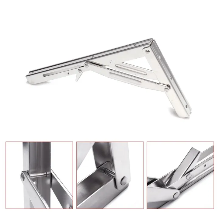 Stainless Steel New Folding Shelf Bench Table Bracket Heavy Duty 250kg ...