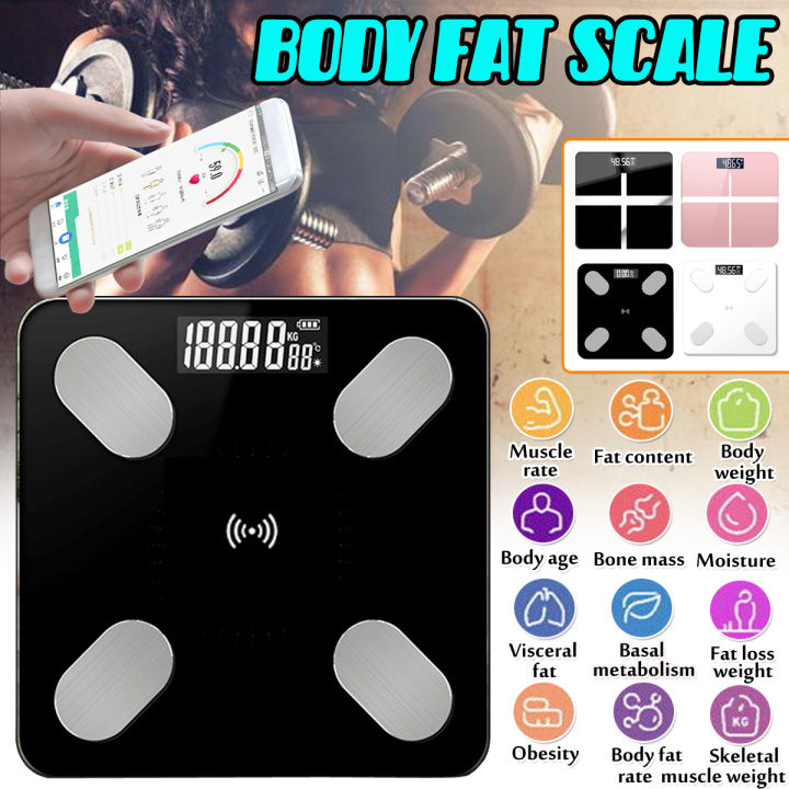 USB Bathroom Chic Weight Digital Scales Smart APP Body Fat Bluetooth ...