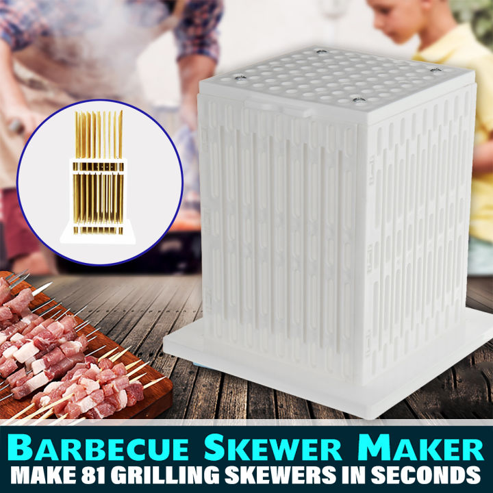 81 Holes Meat premium Skewer Kebab Maker Box Machine Grill Barbecue BBQ ...
