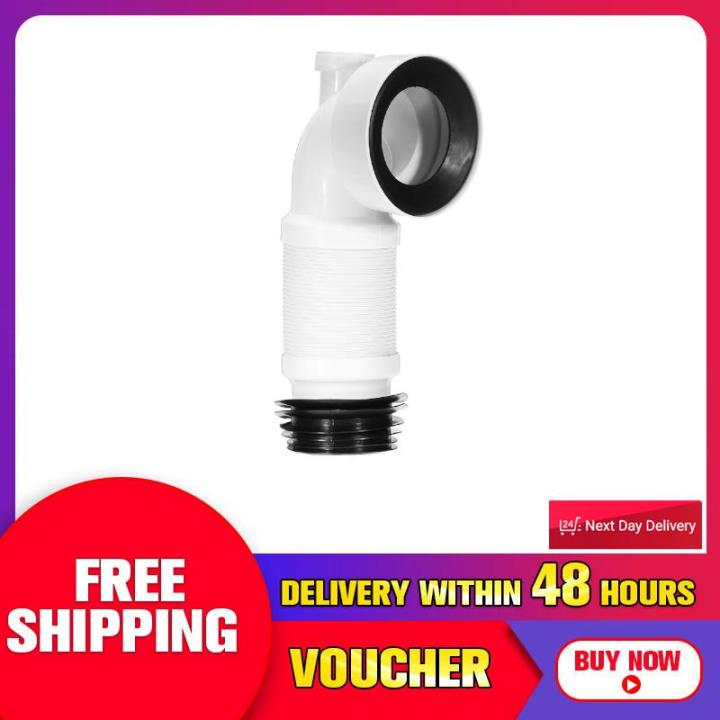 4'' 90 New New Degree Flexible Bent WC Toilet Pan Connector Soil PVC ...