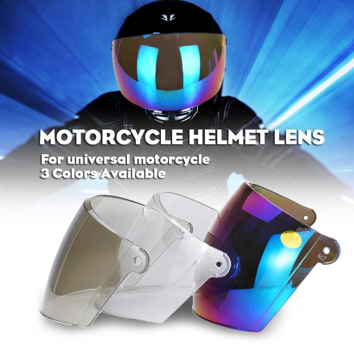 Universal Motorcycle Chic Helmet Visor Lens Shield Windshield Full Face ...