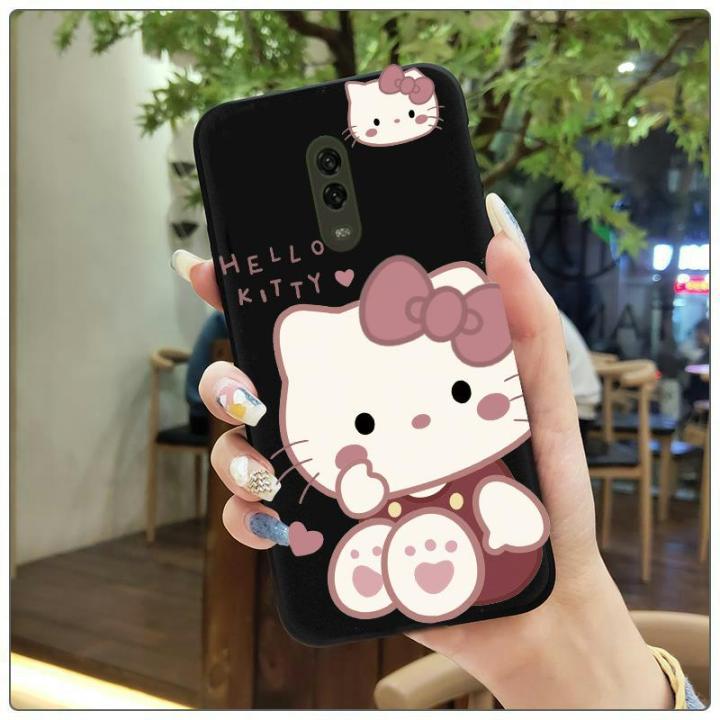 For OnePlus 6T Back Cover Case Fashion Cartoon cat Square Frame ...