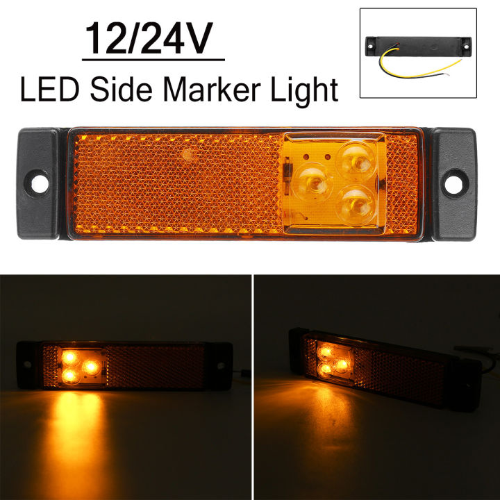 LED Side Highquality Marker Light Rear Indicator Reflector Truck Lorry ...