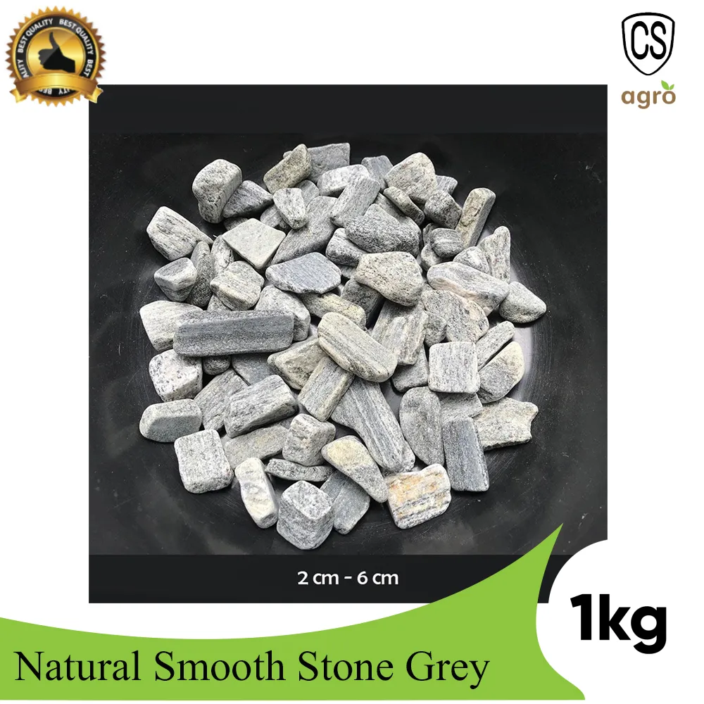 Natural Smooth Stones Grey Color 1Kg Garden Decoration | Daraz.lk