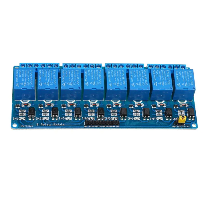 8 Channel Relay Tools DIY 12V with Optocoupler Isolation Relay Module ...