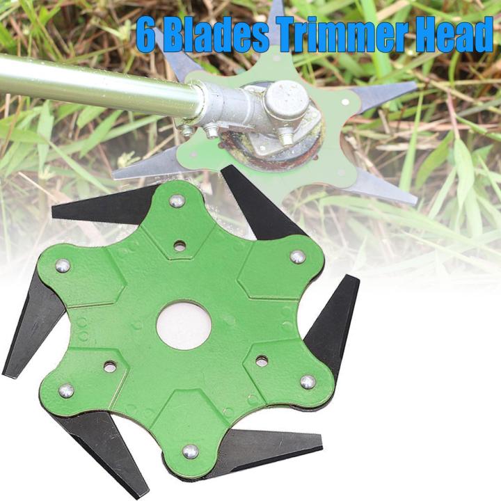 6 Steel Blades Razors 65Mn Lawn Mower Grass Eater Trimmer Head Brush ...