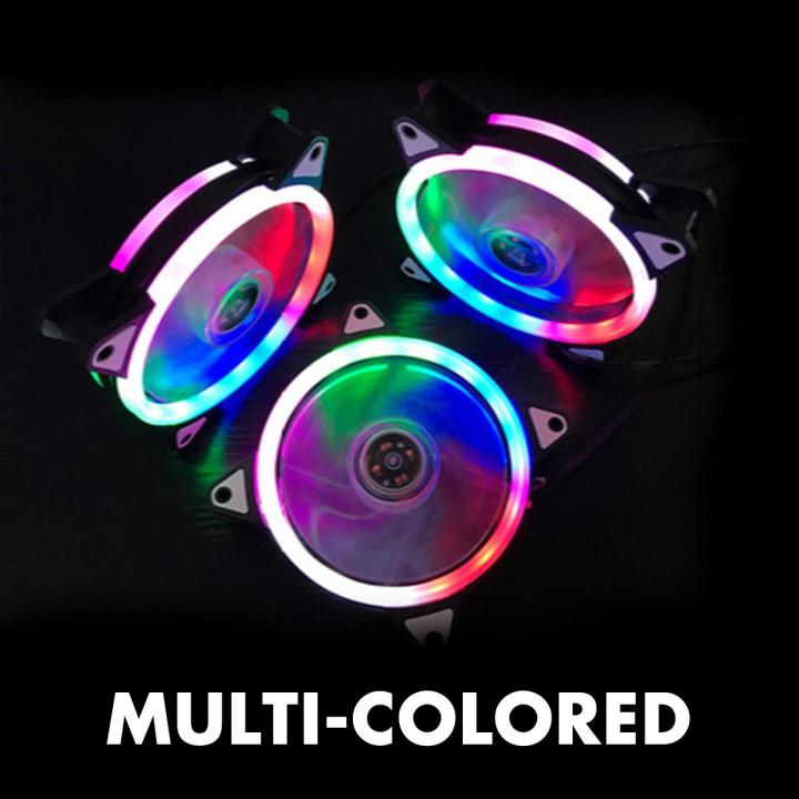 120mm Colourful HOT SELL LED Cooling Fan 12V 4Pin to 3Pin RGB Computer ...