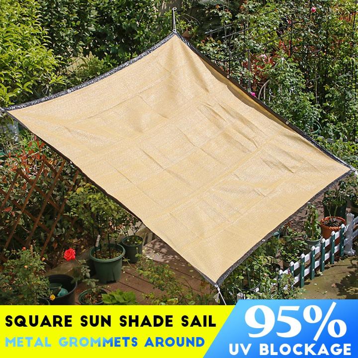 2*2M Shade New Fabric Sun Shade Cloth Taped Edge with Grommets Sun ...