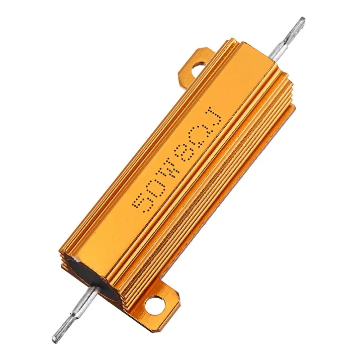 RX24 50W 8R 8RJ Metal Aluminum Case High Po-wer Resistor Golden Metal ...