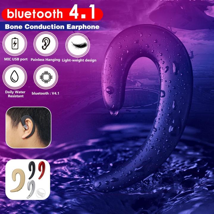 Wireless Bone New Conduction Headphones bluetooth 4.1 Earphone Music Headset w/Mic - Jerry King ...