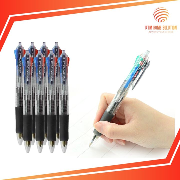 Four color press 4 color multi color ballpoint pen Color In Black Blue ...