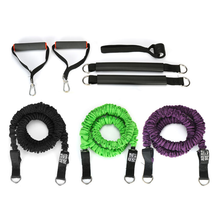 35-150LB Fitness Chic Tube Exercises Resistance Expander Bands Yoga ...