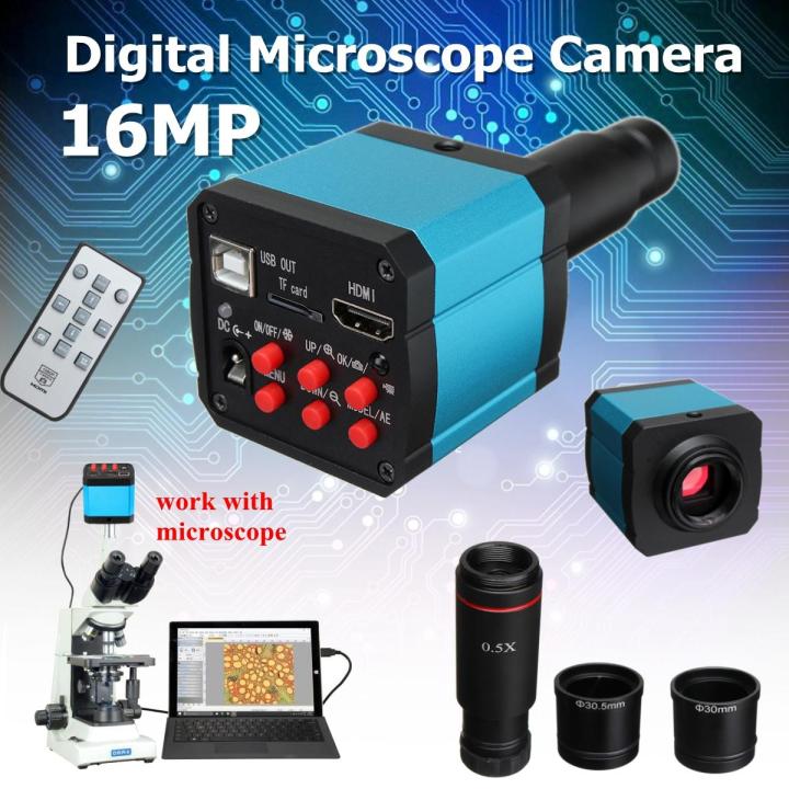16MP 1080P USB C-mount Digital Industry Video Microscope Camera Zoom ...