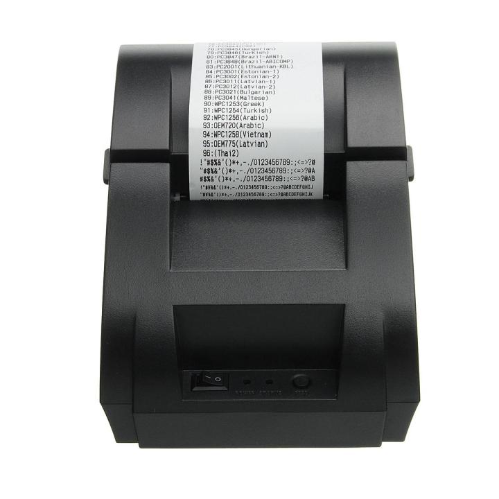 Black 58mm Thermal Bill Printer Label Receipt Roll Paper For POS ...