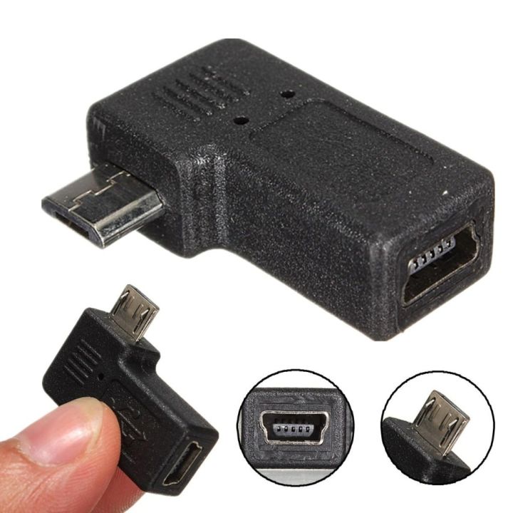 USB 2.0 5-pin Best Mini A Female to Micro B 5P Male Right Angle Adapter ...