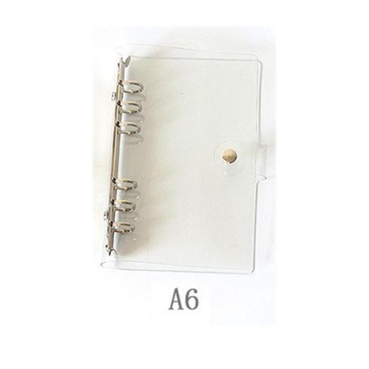 A6 Loose New Transparent Leaf Ring Binder Notebook Weekly Planner Diary ...