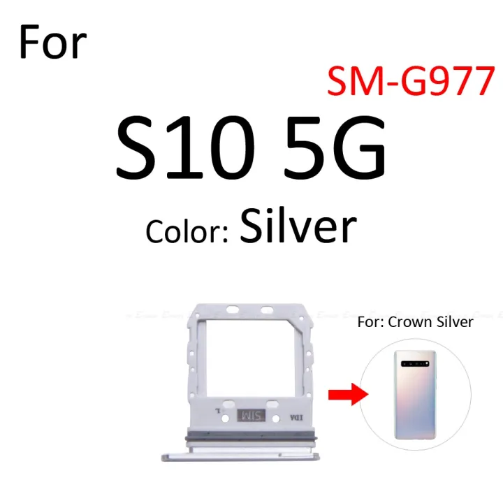 Micro SD / Sim Card Tray Socket Adapter For Samsung Galaxy S10 5G G973 ...