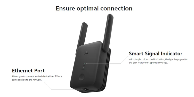 Xiaomi Mi WiFi Range Extender AC1200, signal amplifier, 1200 Mbps speed ...