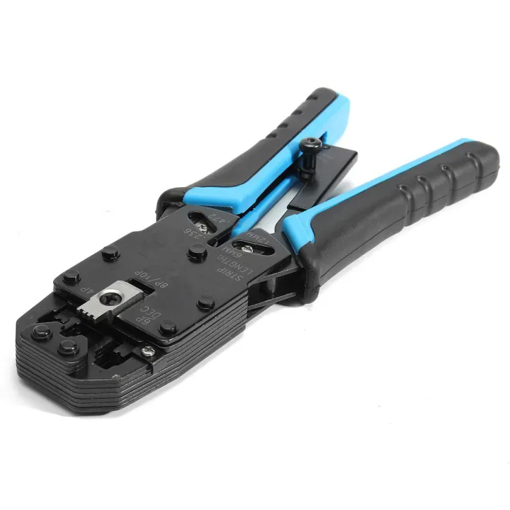 8" 4P/RJ11/RJ12/RJ45 Network Tools DIY LAN Cable Crimper Modular Plug ...