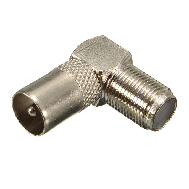 90 Degree Right Tools DIY Angled TV Aerial Cable Connector Male Coax ...