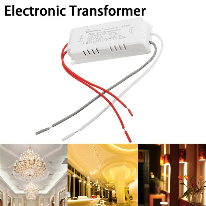 AC 220V to 12V 20-105W Halogen Lamp Electronic Transformer Power Supply ...