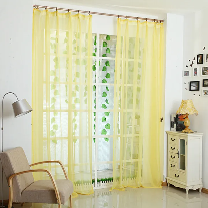 Door Window New Curtain Drape Panel Scarf Valances Sheer Voile Room ...
