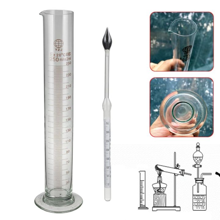 Glass Test Jar + Proof And Tralle Combo Hydrometer Alcohol Moonshine ...