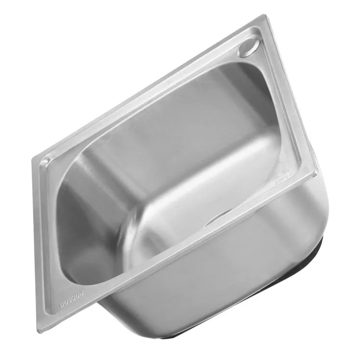 Single Bowl Stainless Steel Kitchen Sink Laundry Washing Sink Under ...