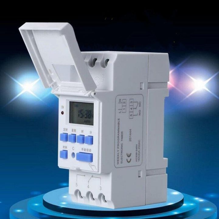 THC 15A Digital Tools DIY LCD Programmable Timer Time Relay Switch AC ...