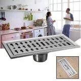 Tile Insert Stainless New Steel Invisible Linear Shower Floor Drain ...