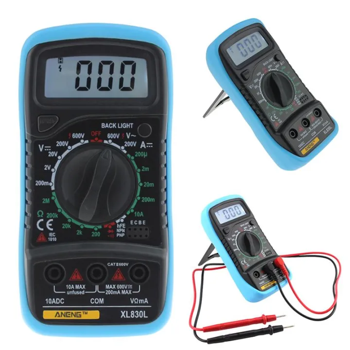 XL830L Digital Premium LCD Multimeter AC OHM Tools DIY Meter Voltage ...