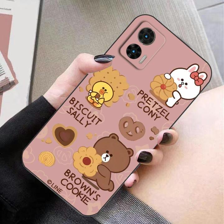 For Motorola Edge 30 Neo Back Cover Case Fashion Brown Bear Square ...