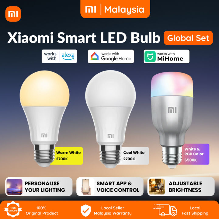 Global Xiaomi Mi LED Warm White LED Smart Bulb Essential White and ...