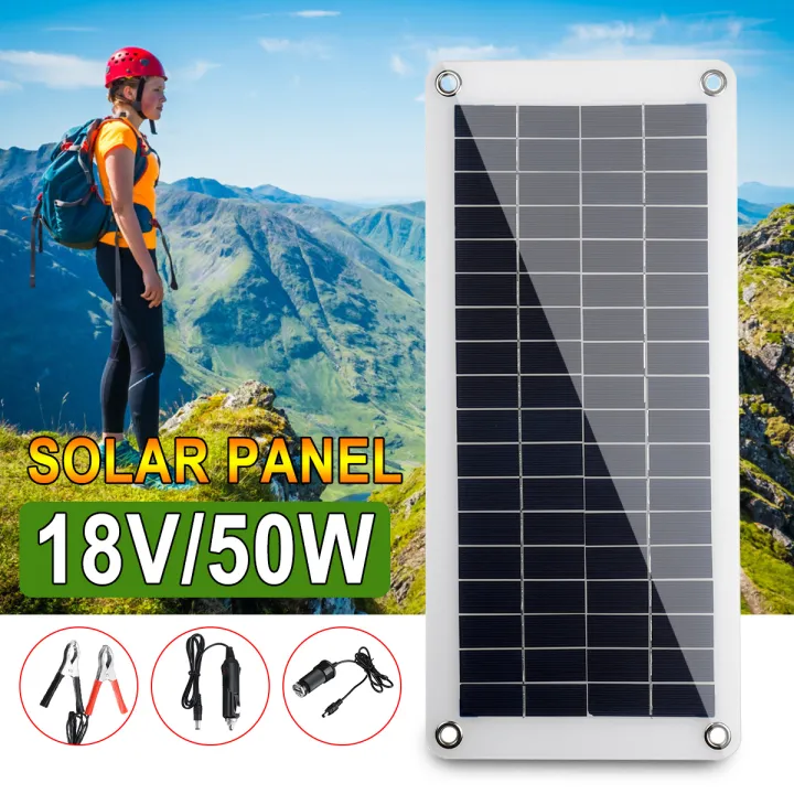 50W 18V Premium Solar Panel Kit with Charge Tools DIY Controller USB ...