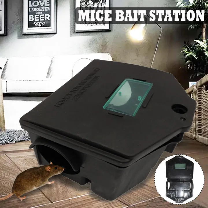 2PCS Professional New Rodent Bait Block Station Box Case Trap & Key For ...