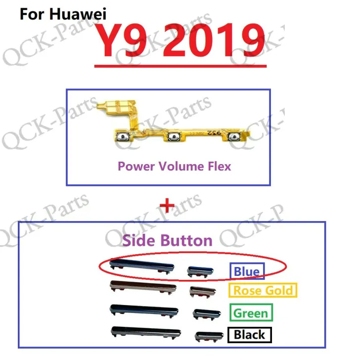 For Huawei Y9 2019 Power on / off Switch Button Side Volume Up Down ...