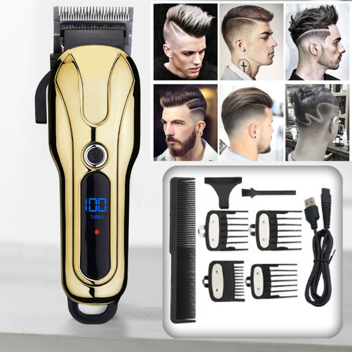 LCD Display HOT SELL Professional Electric Hair Clipper Rechargeable ...