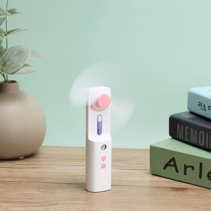 Rechargeable USB Spray Humidifier Table Mini Table Hand Desk Fan ...