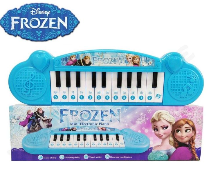Battery Operate Frozen Mini Electronic Piano Keyboard Early Development ...