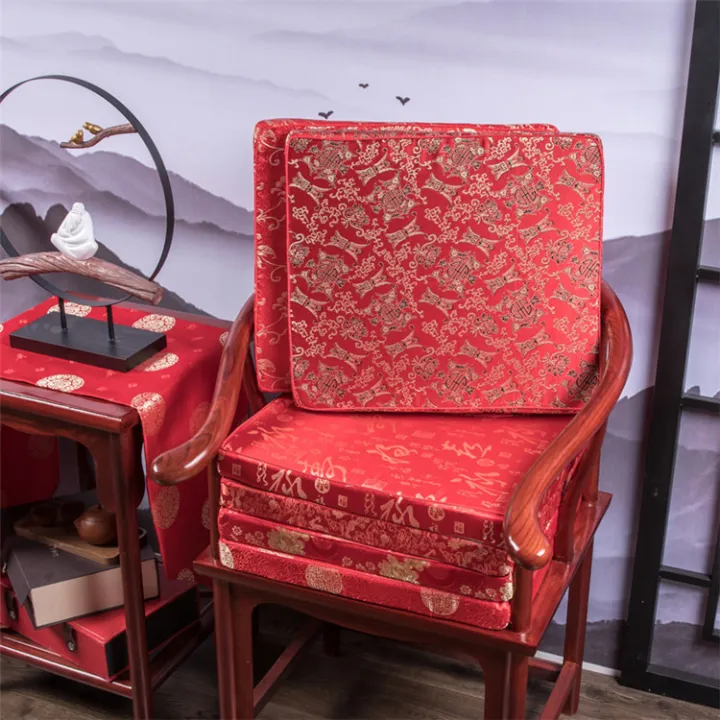 SKDK Traditional Chinese Style Chair Sofa Wooden Red Sponge Can ...