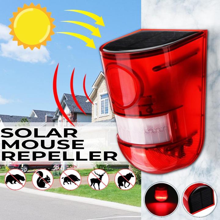 Solar Alarm New Light 110db LED Solar Mouse Repeller Energy Body ...