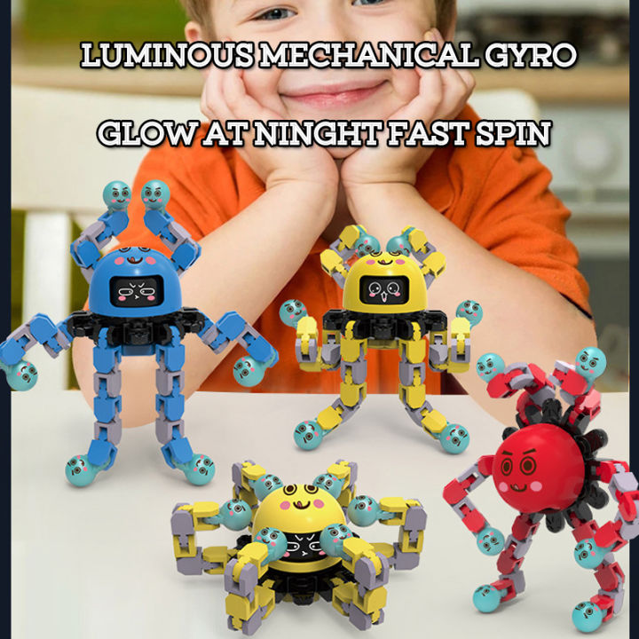 Fidget Spinner Ring Octopus Robot Mechanical Variety Gyro Rotate Face ...