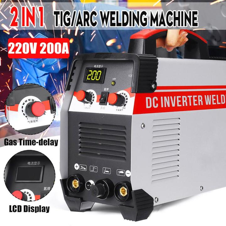 WS-200 2IN1 New TIG / Arc Stick LCD Welding Machine Welder MMA IGBT ...