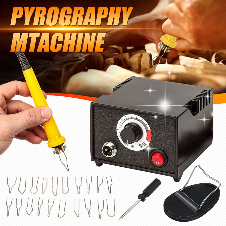 Adjustable Temperature Wood Burning Machine Tools DIY Burner Pyrography ...