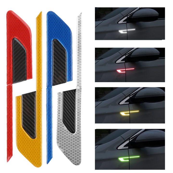 2pcs Car Bumper Warning Reflective Tape Safety Stickers | Daraz.lk