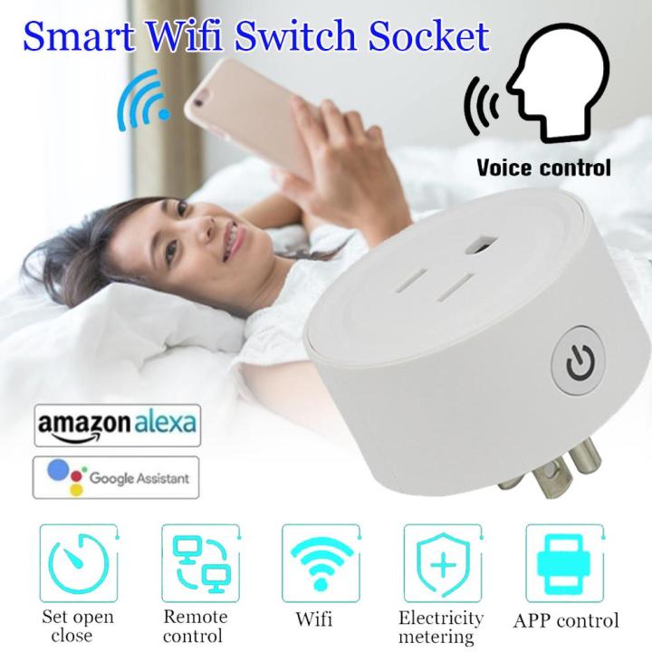 Smart Wifi Switch sports Socket Mobile APP Control Support Alexa Google ...