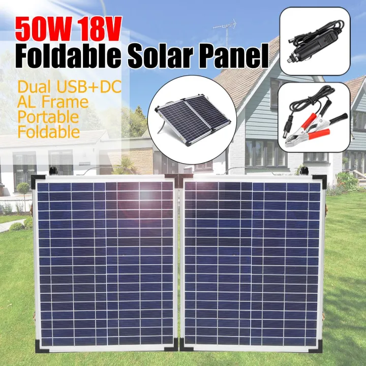 18V 50W HOT SELL Polycrystalline Foldable Aluminum Alloy Frame Light ...
