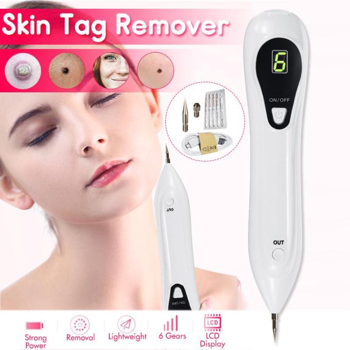 LED Laser Skin Chic Tag Removal Pen Skin Mole Dark Spot Face Wart Tag ...