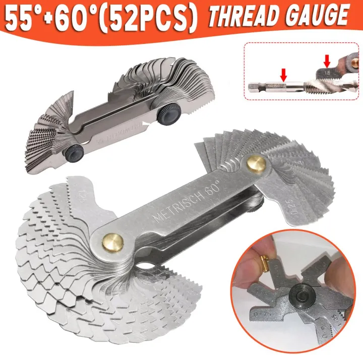 52 Blades HOT SELL New Metric 60° Whitworth 55° Screw Pitch Thread ...